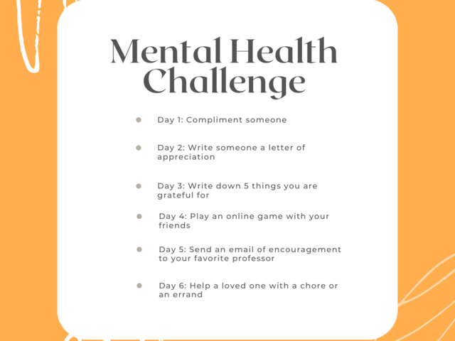 Mental Health Week Challenge · Office of Health Promotion · myUMBC